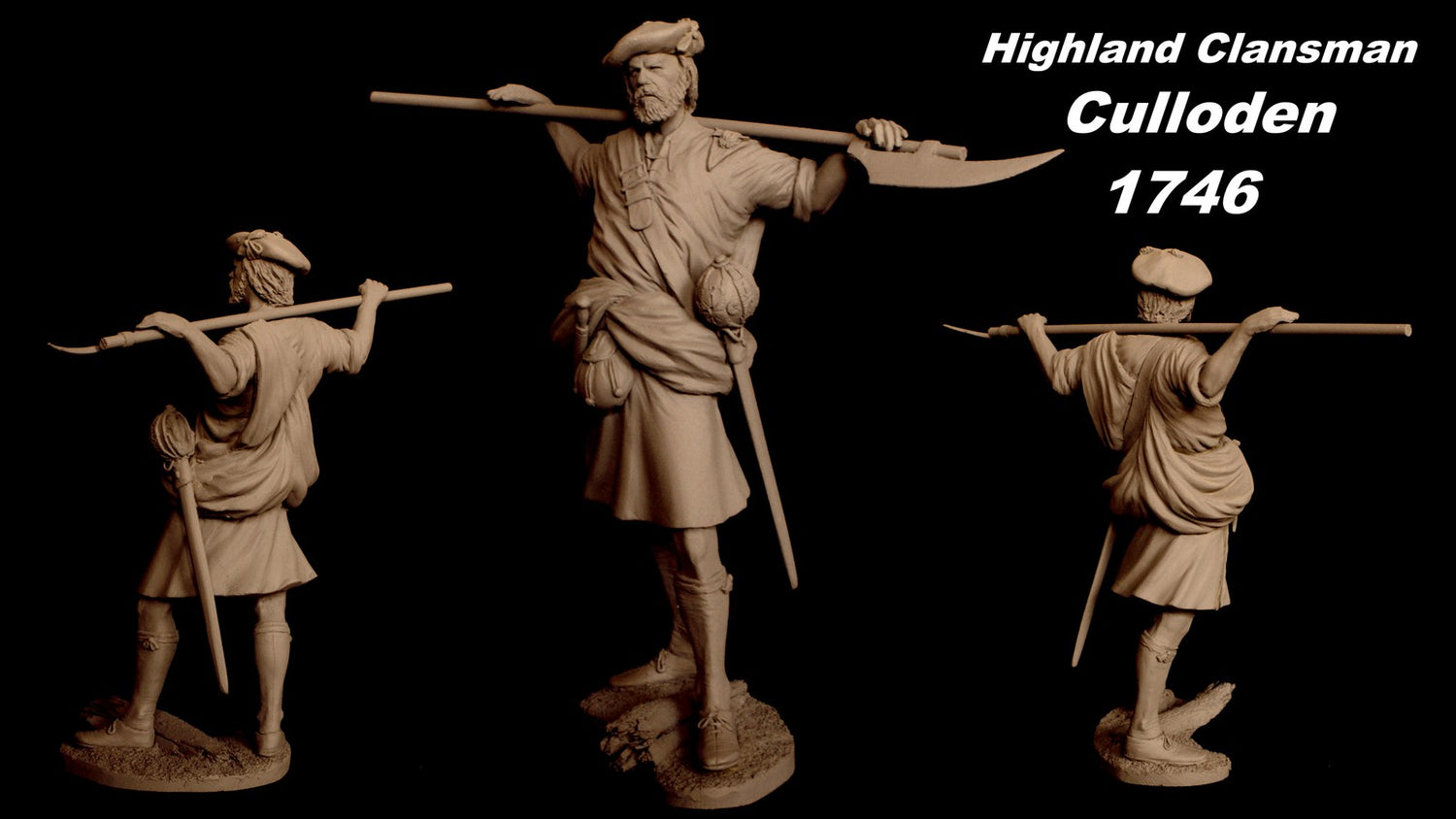 120mm Highland Clansman Culloden 1746. – Carl Reid Sculptures