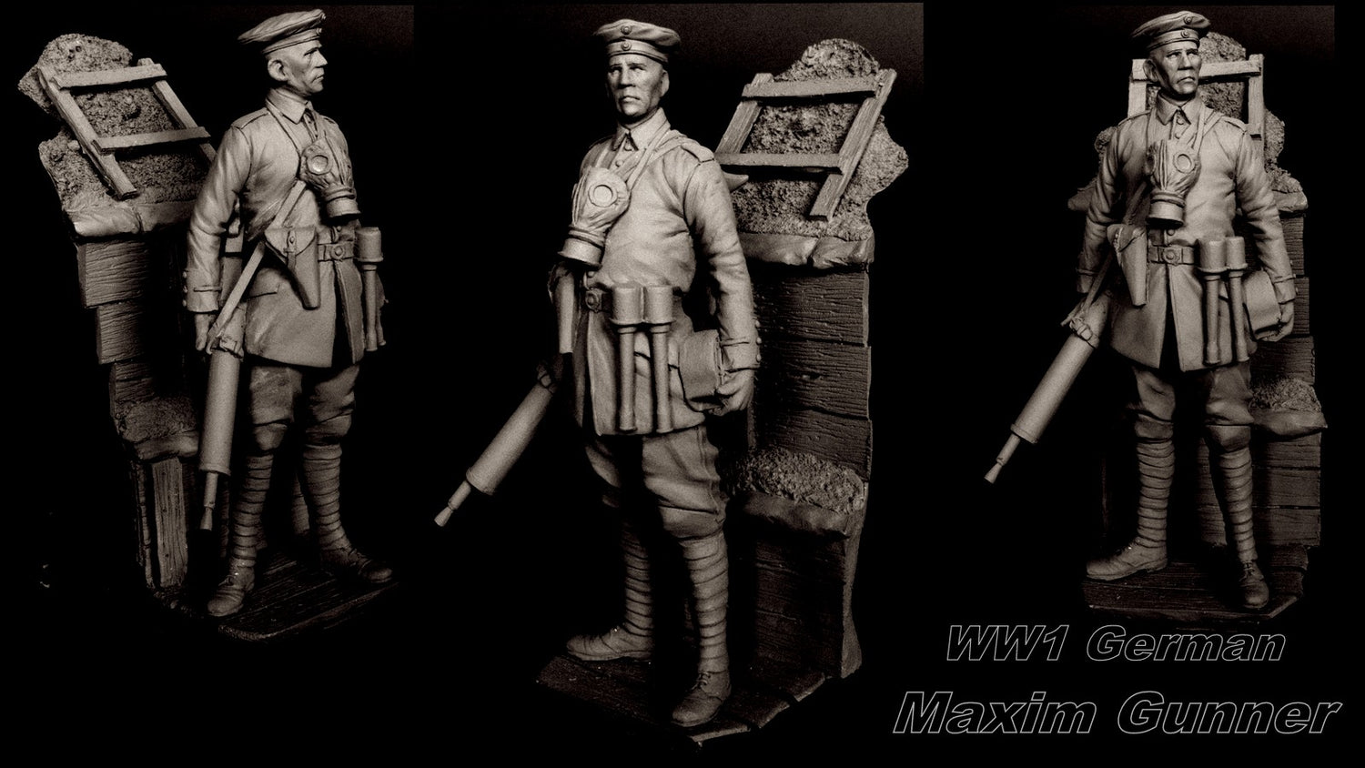 120mm WW1 German Maxim Gunner. 2 heads within the kit. – Carl Reid ...