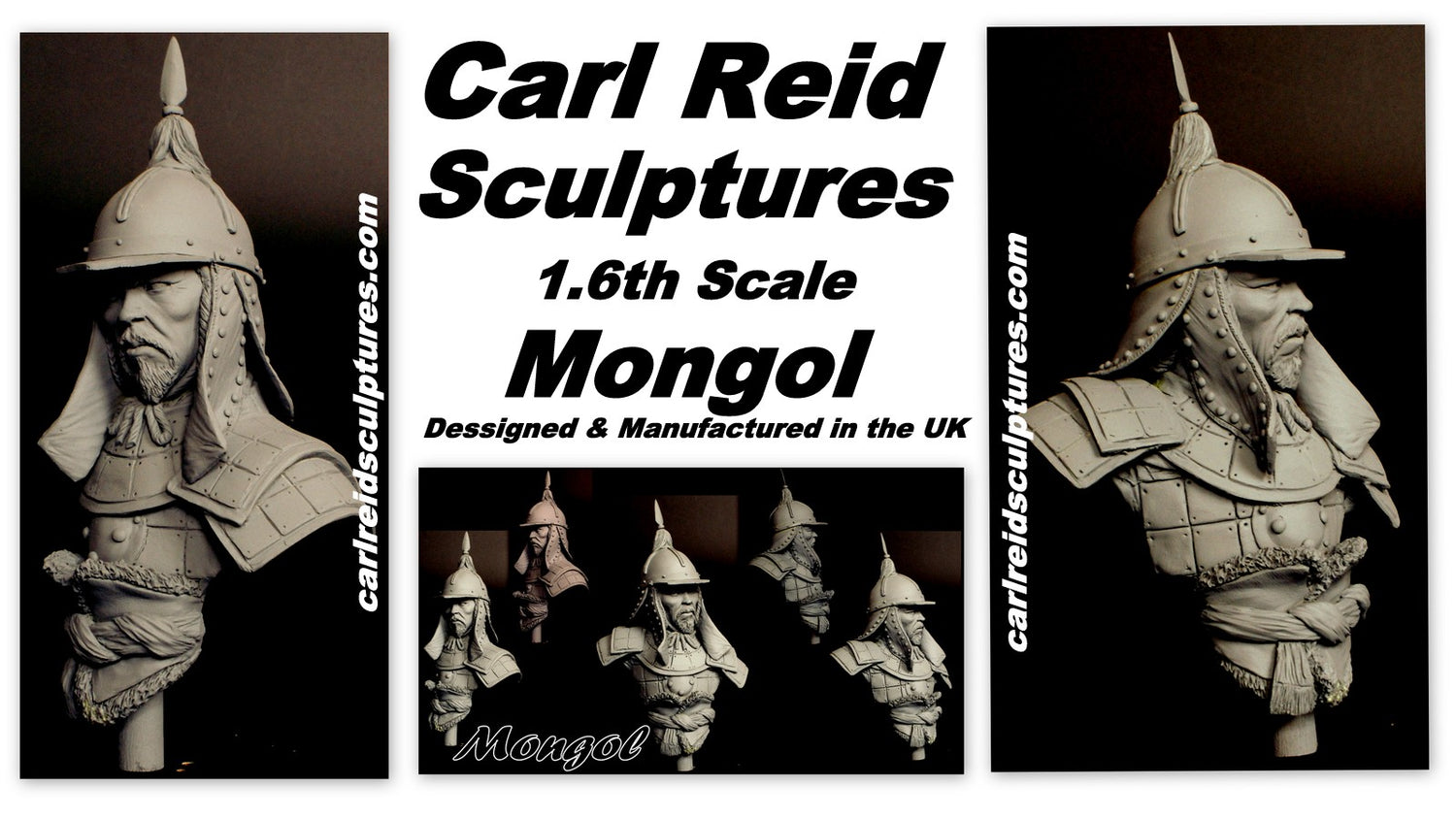 1.6th scale Mongol bust – Carl Reid Sculptures