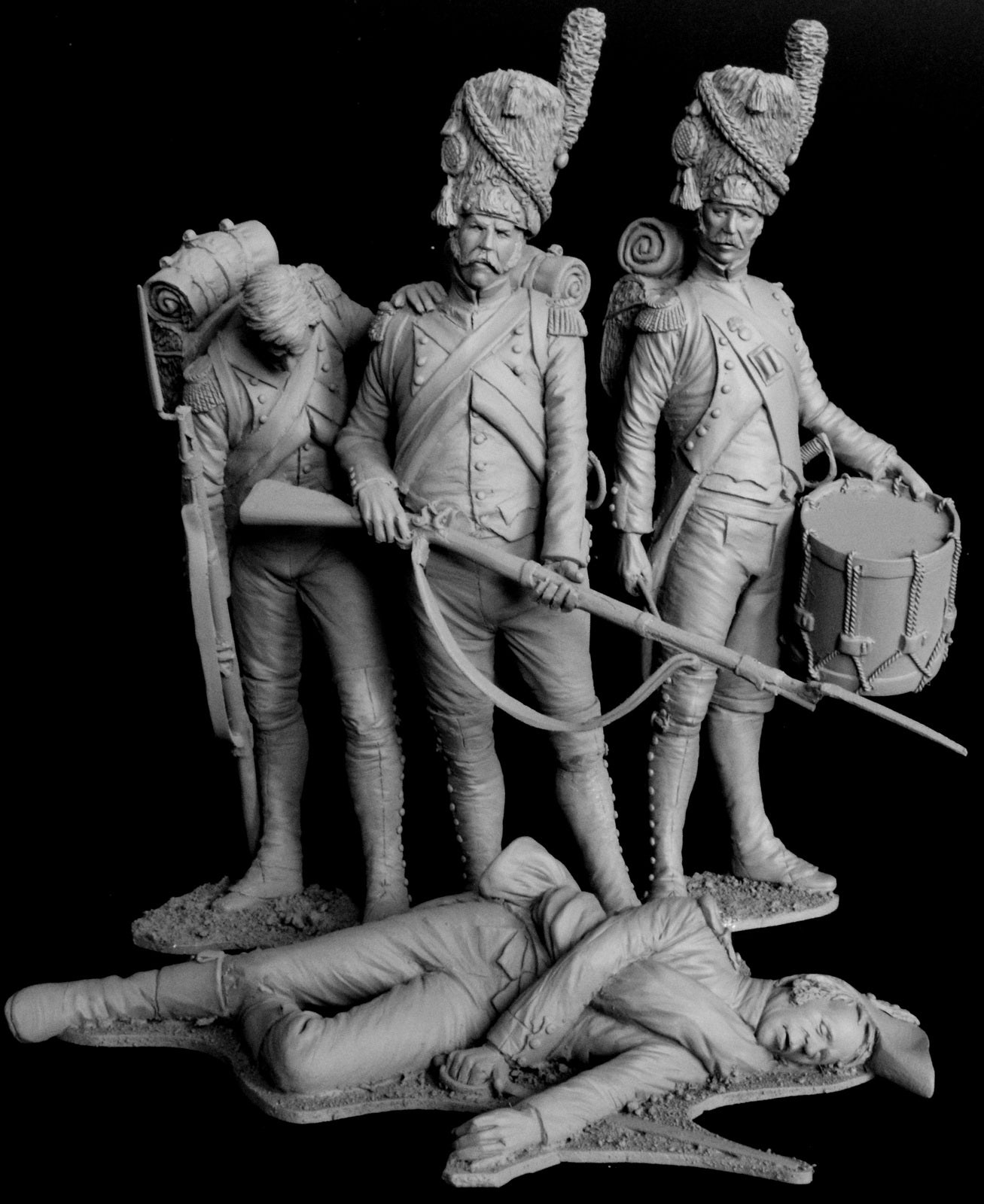 Old Guard Waterloo 4 figure set – Carl Reid Sculptures